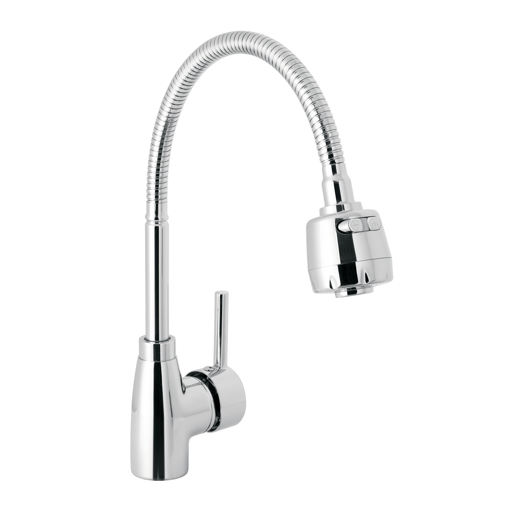 Monomando para fregadero con cuello flexible, cromo, Tubig, Monomandos ...