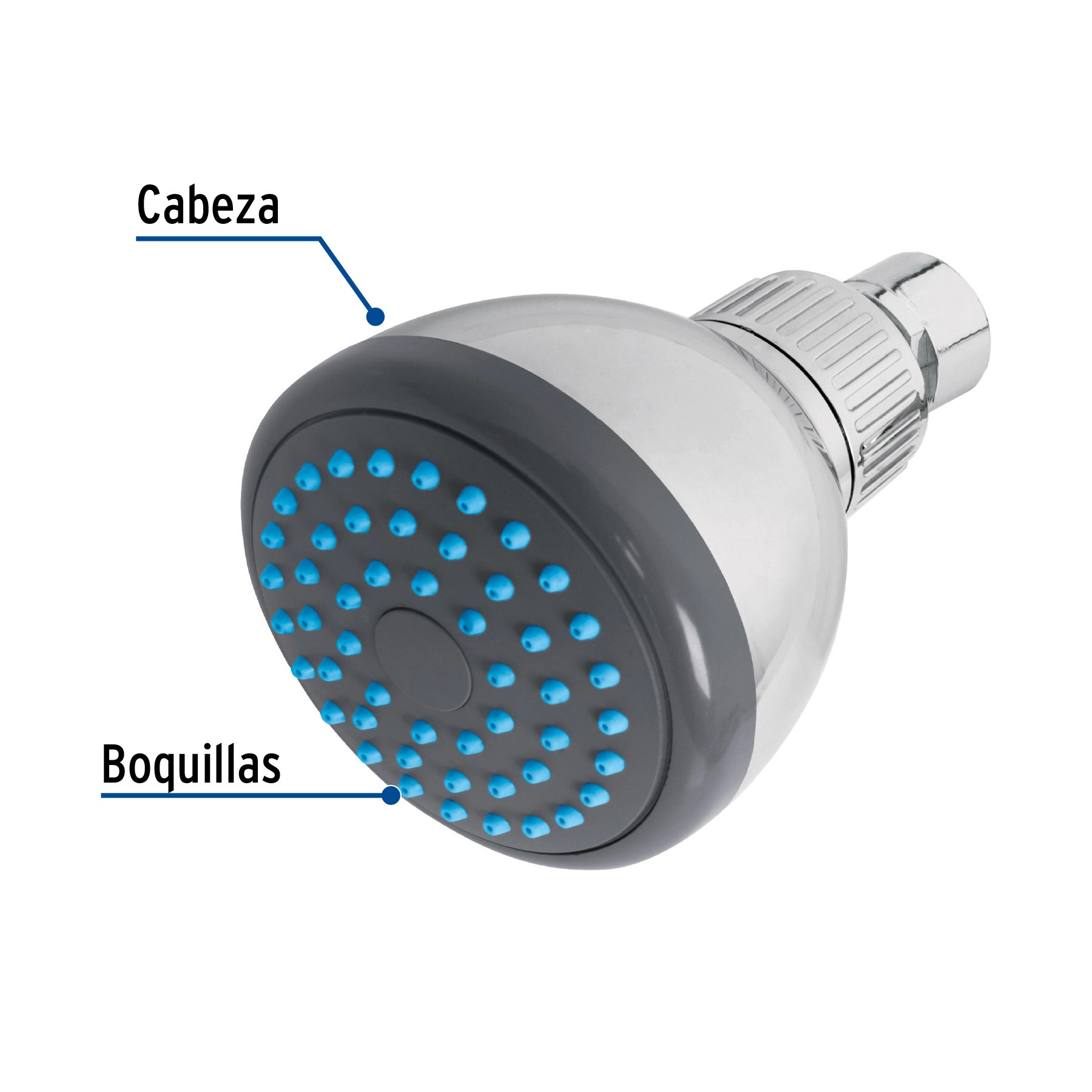 Regadera redonda de ABS 3 sin brazo, Foset, Accesorios Para Regaderas ...