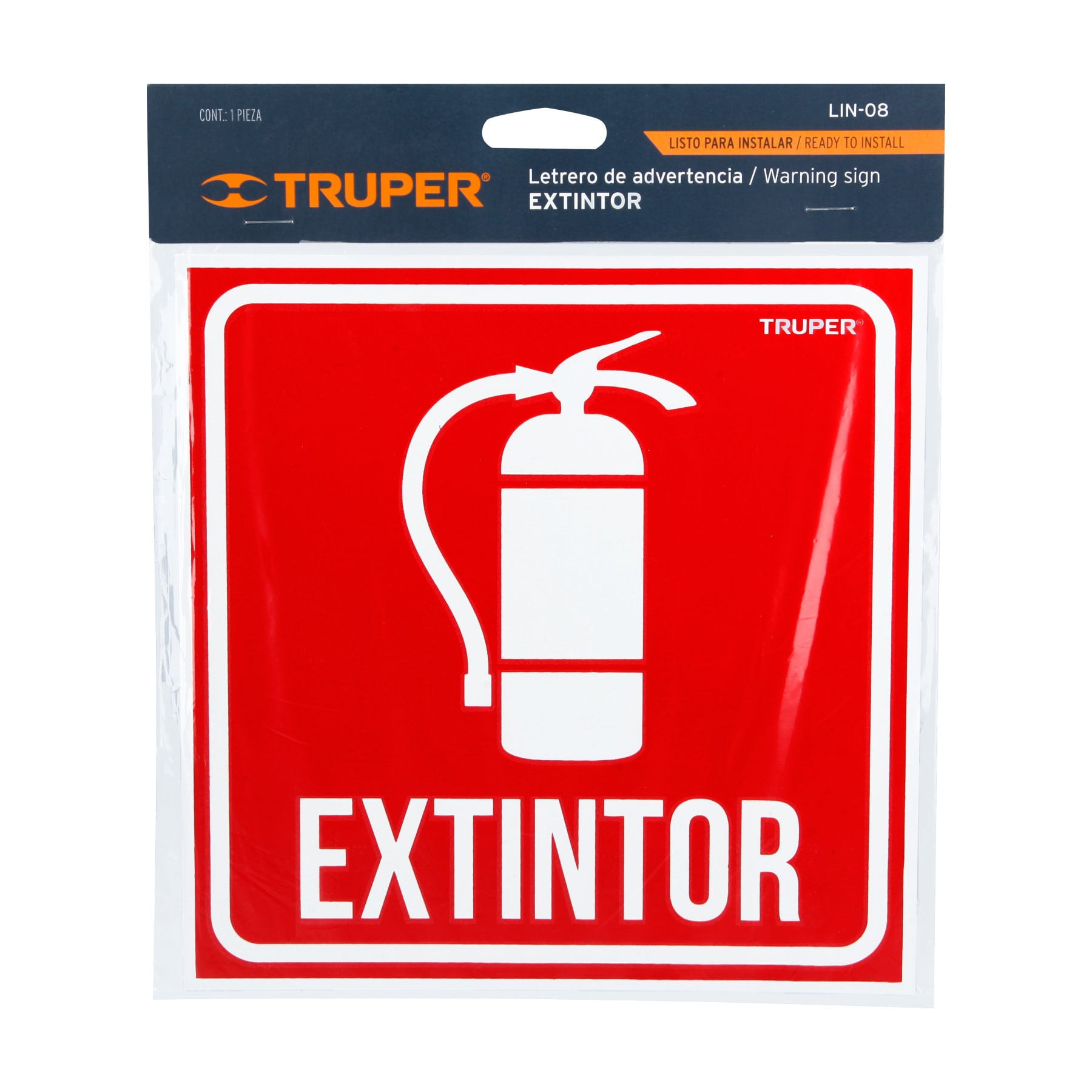Letrero De Señalización Extintor 19 X 19 Cm Señalamientos De