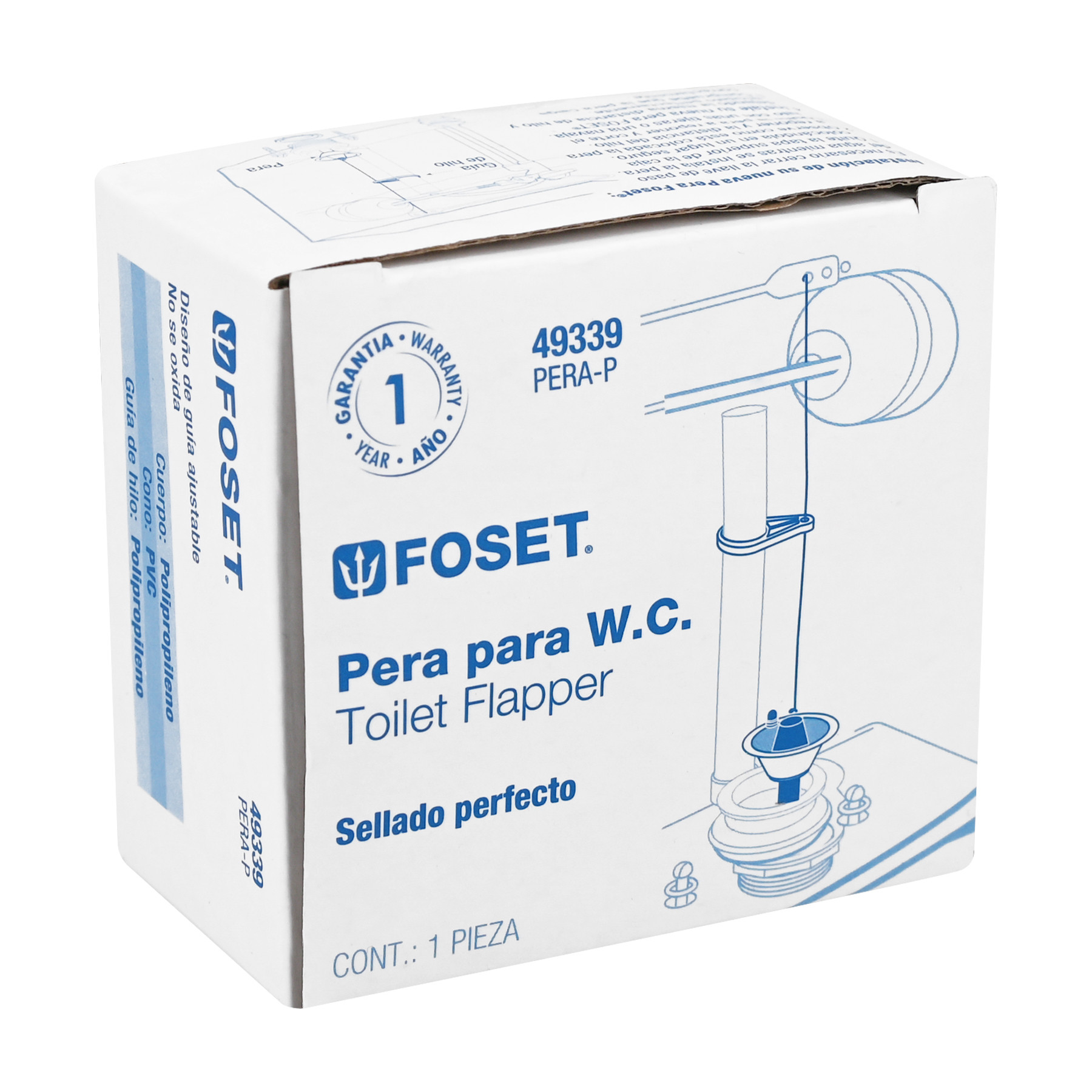 Pera 2 para tanque WC, Foset, Foset, 49339