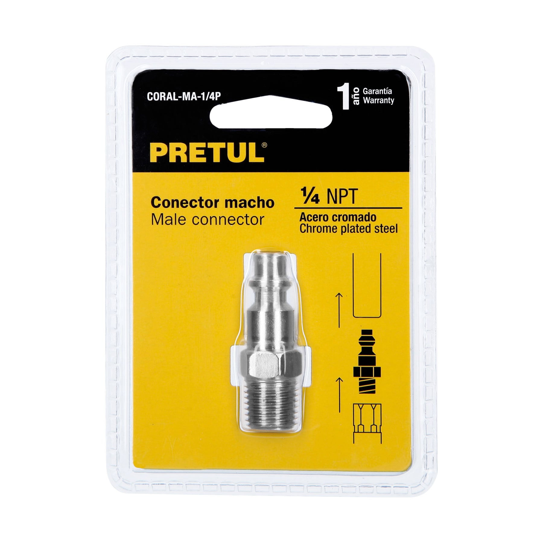 Conector rápido, tipo M, cuerda 1/4 NPT, macho Pretul, Juegos De ...