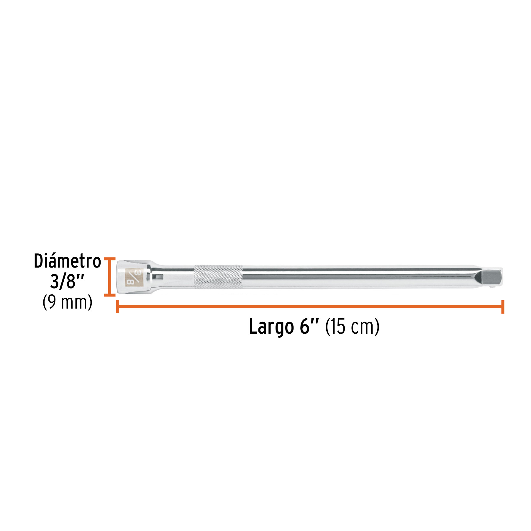 Extensión de 6 para matraca, cuadro 1/4 , Truper, Truper, 13915