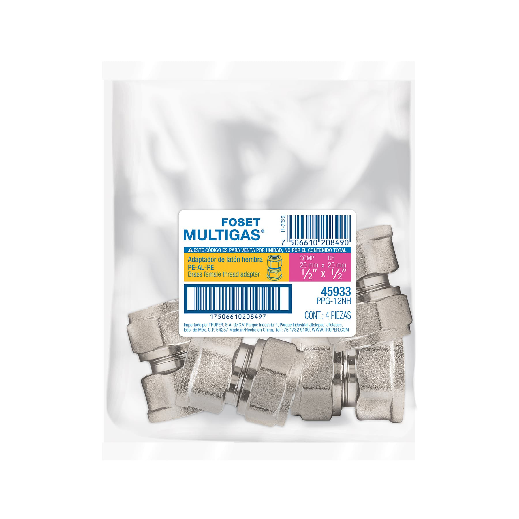 Conector para PEALPE, 1/2 , con rosca hembra, Foset, Foset, 45933