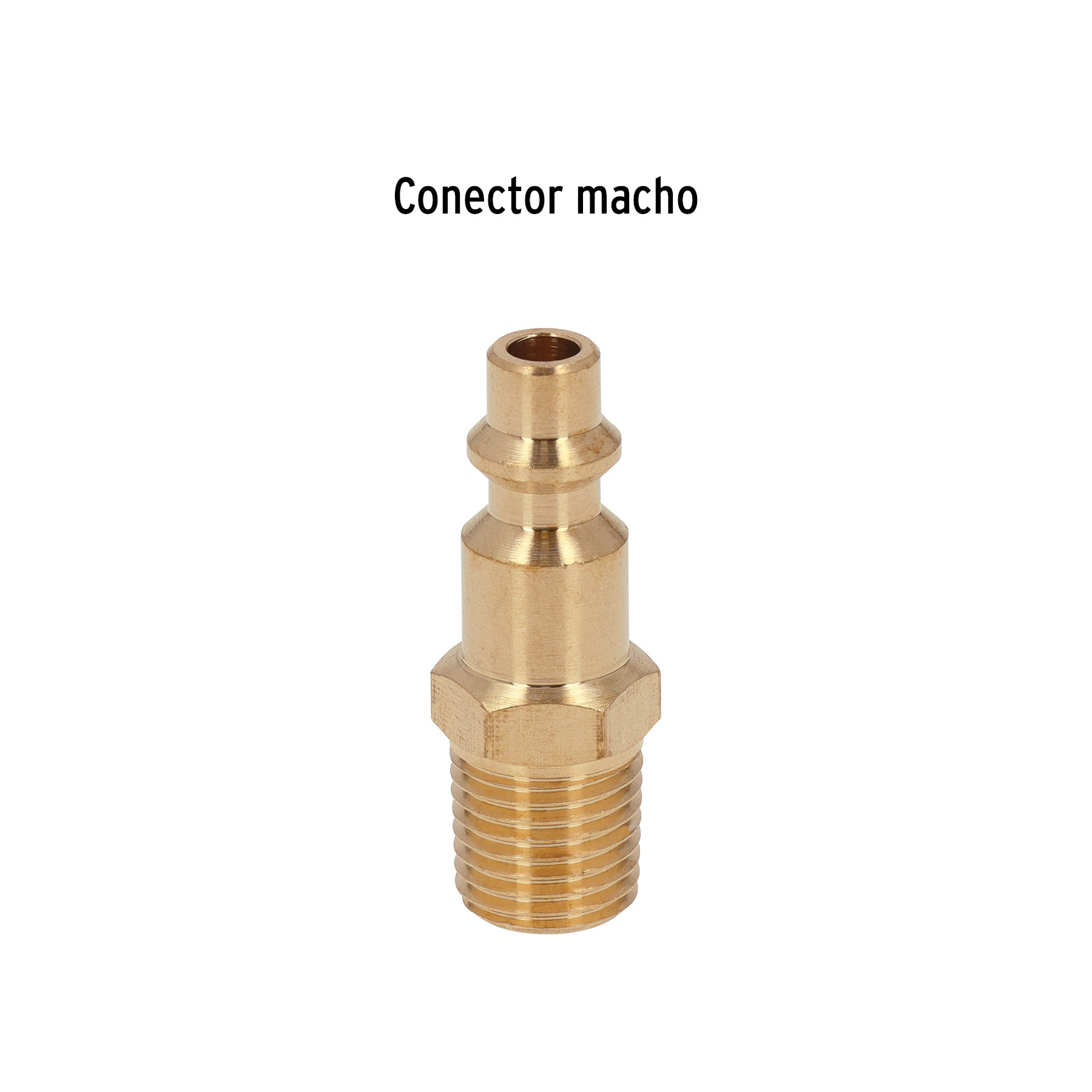 Conector rápido de latón, macho, cuerda 1/4 NPT, TRUPER, Truper, 19083