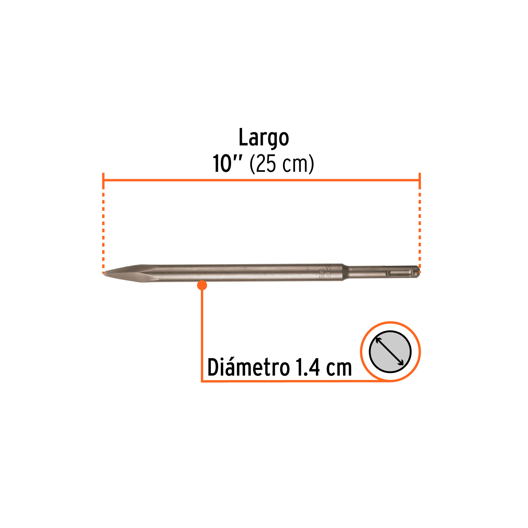 Cincel de punta SDS Plus de 10 , Truper, Truper, 12095