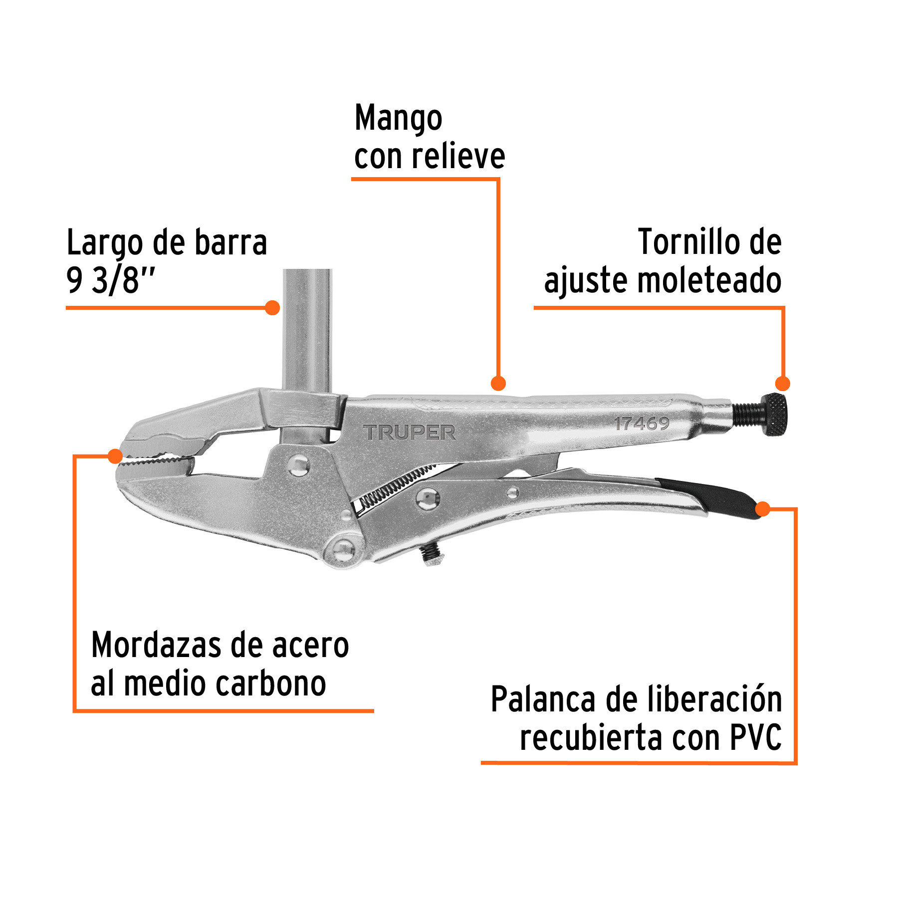 Pinzas de presión 8 tipo sargento, Truper, Truper, 17469
