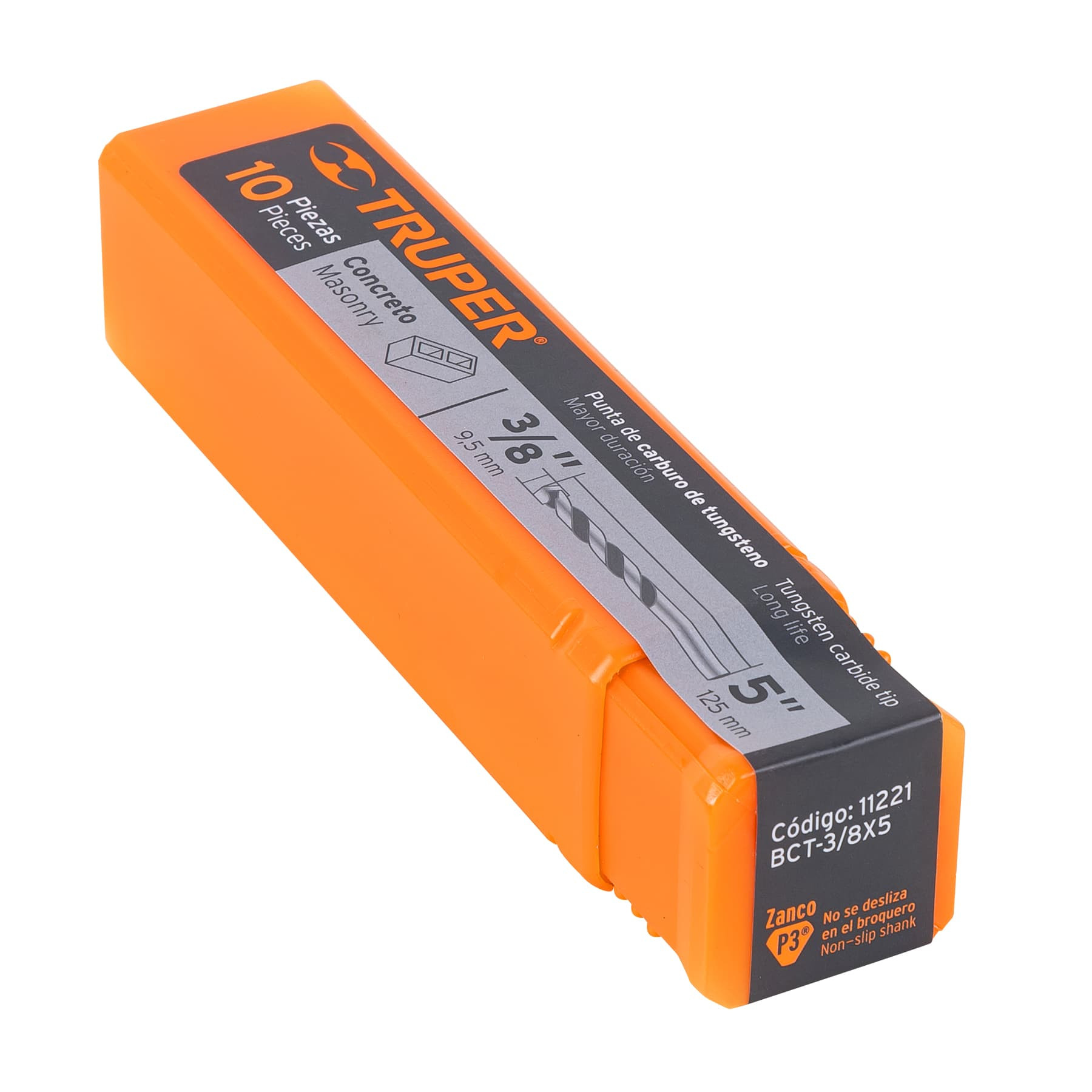Broca para concreto de 3/8 x 5 , TRUPER, Brocas Para Concreto, 11221
