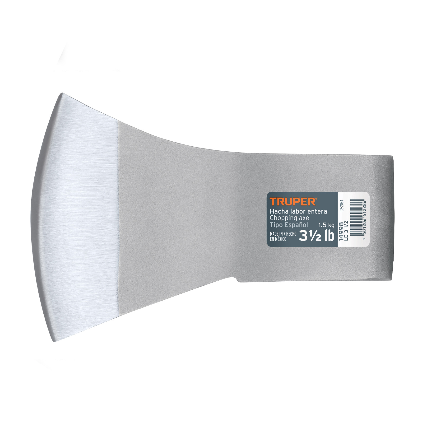 Hacha labor entera 3-1/2 lb, sin mango, TRUPER, Truper, 14998