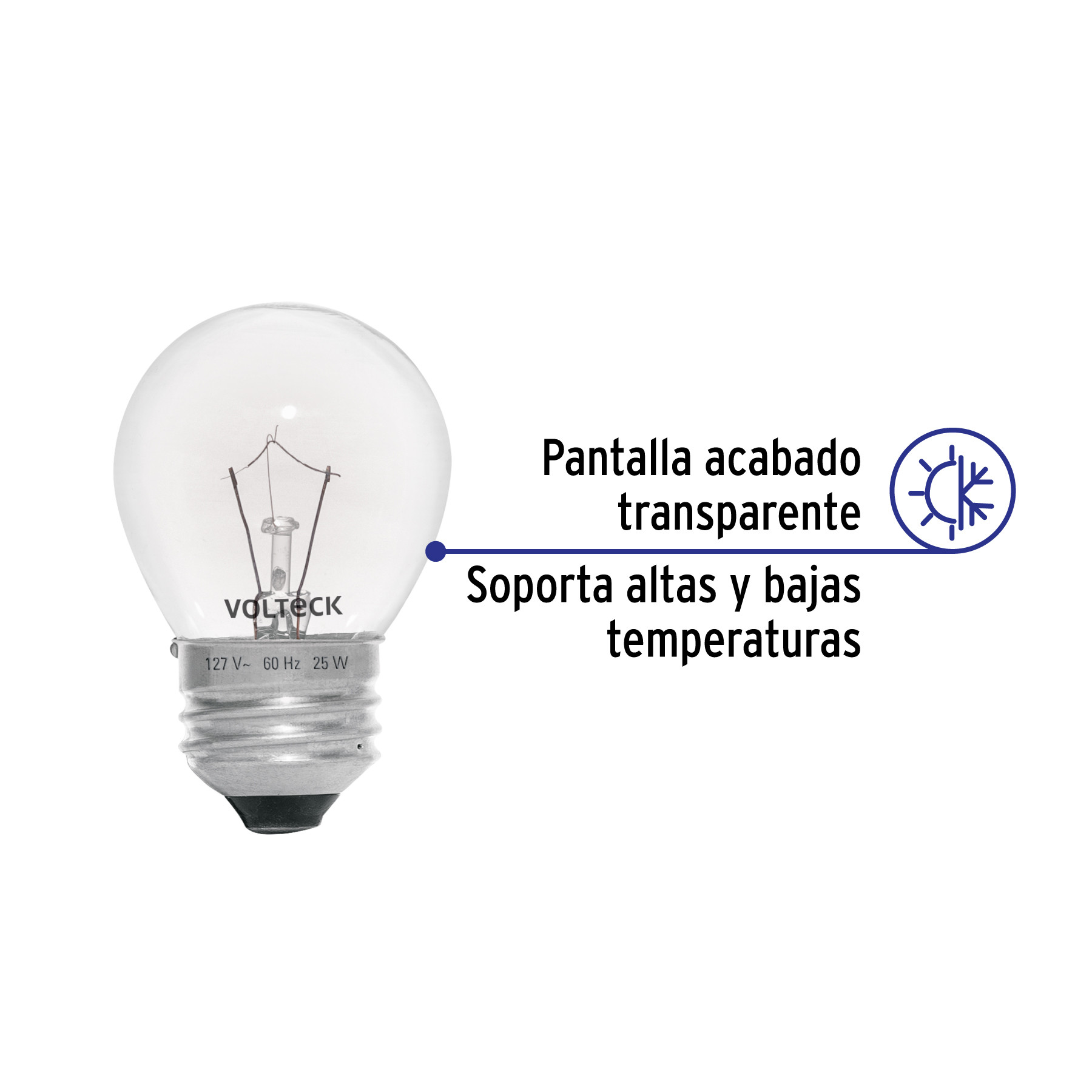 Foco 25W para horno/refrigerador, transp, Incandescentes, 49384