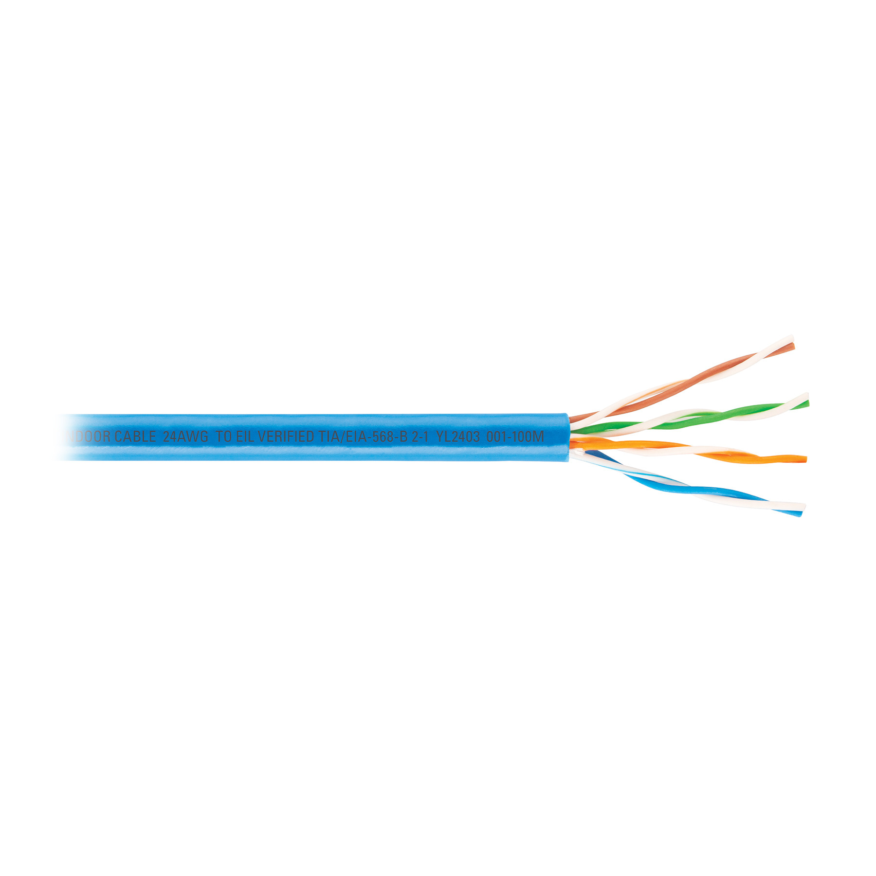 Metro de cable UTP CAT5E, Bobina de 100m, azul, VOLTECK, Volteck, 47399