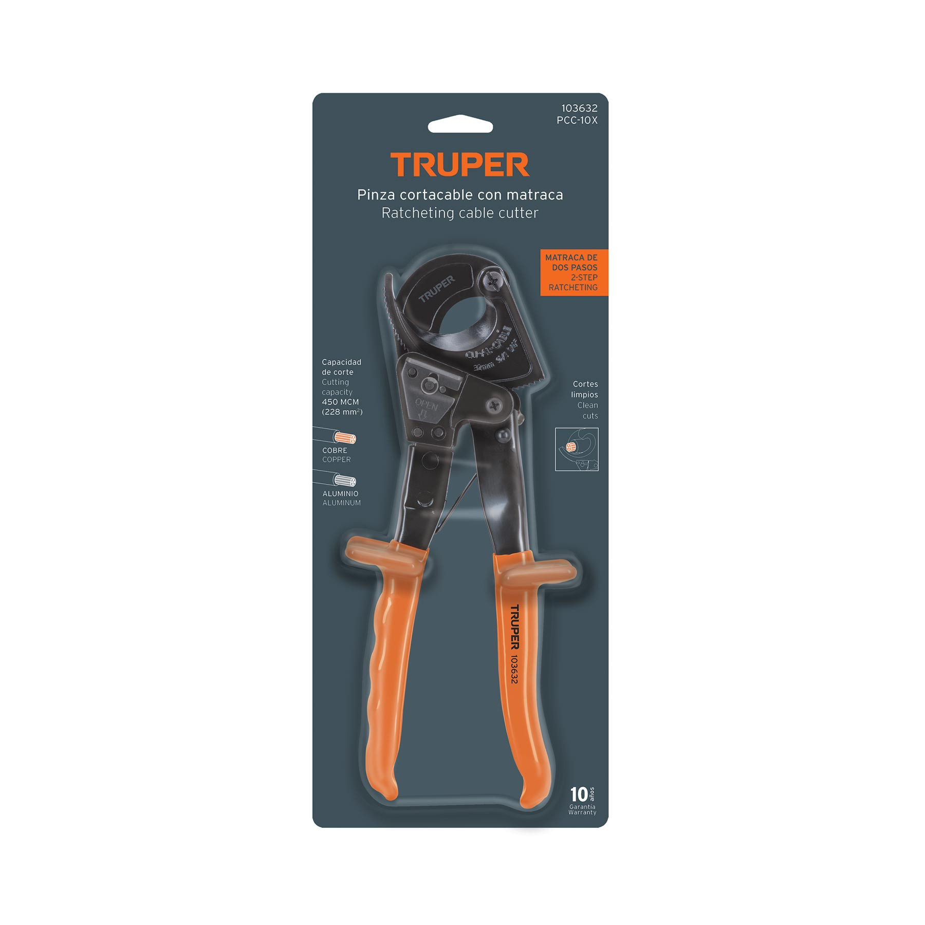 Pinzas cortacable de trinquete 10 , TRUPER EXPERT, Truper, 103632