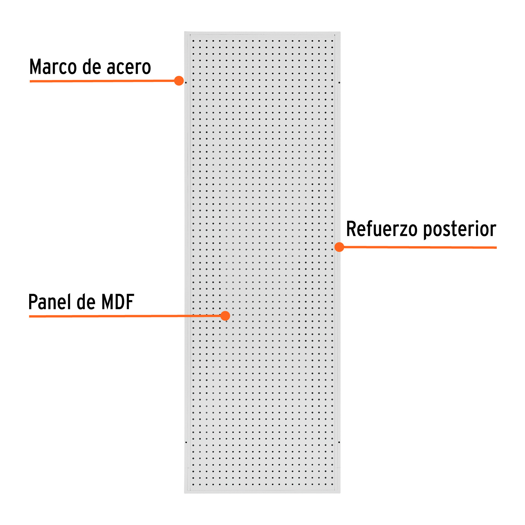 Panel perfocel 60 x 180 cm, TRUPER, Truper, 55338