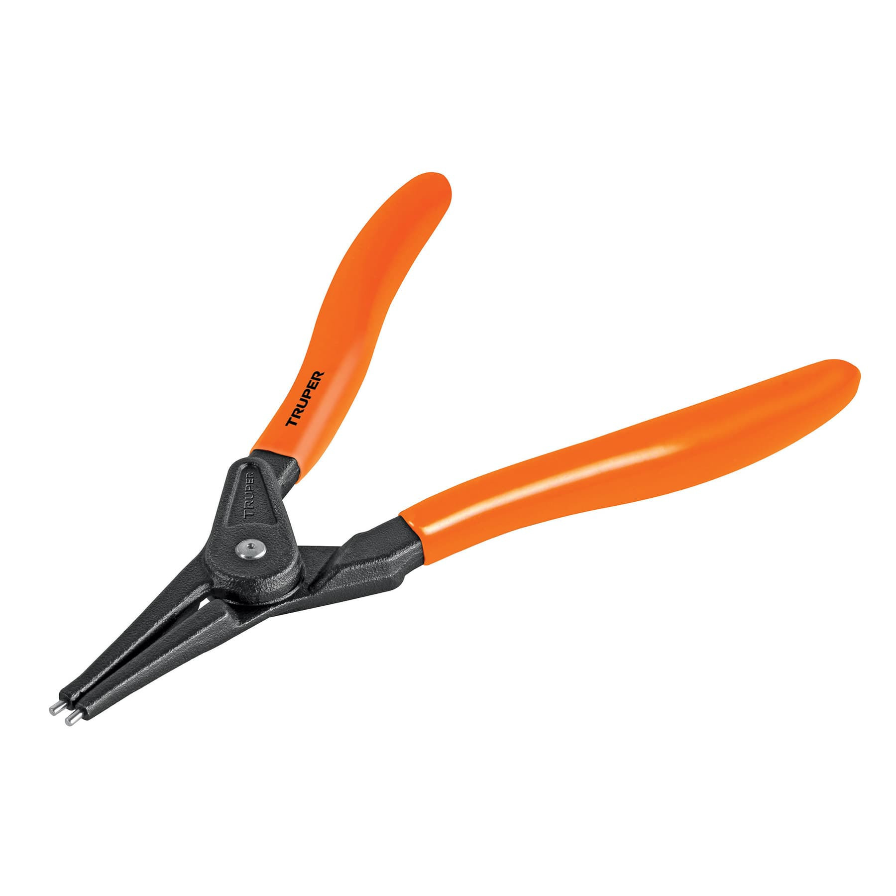 Pinza punta recta 7 para abrir anillos, mango de PVC, Truper, 17363