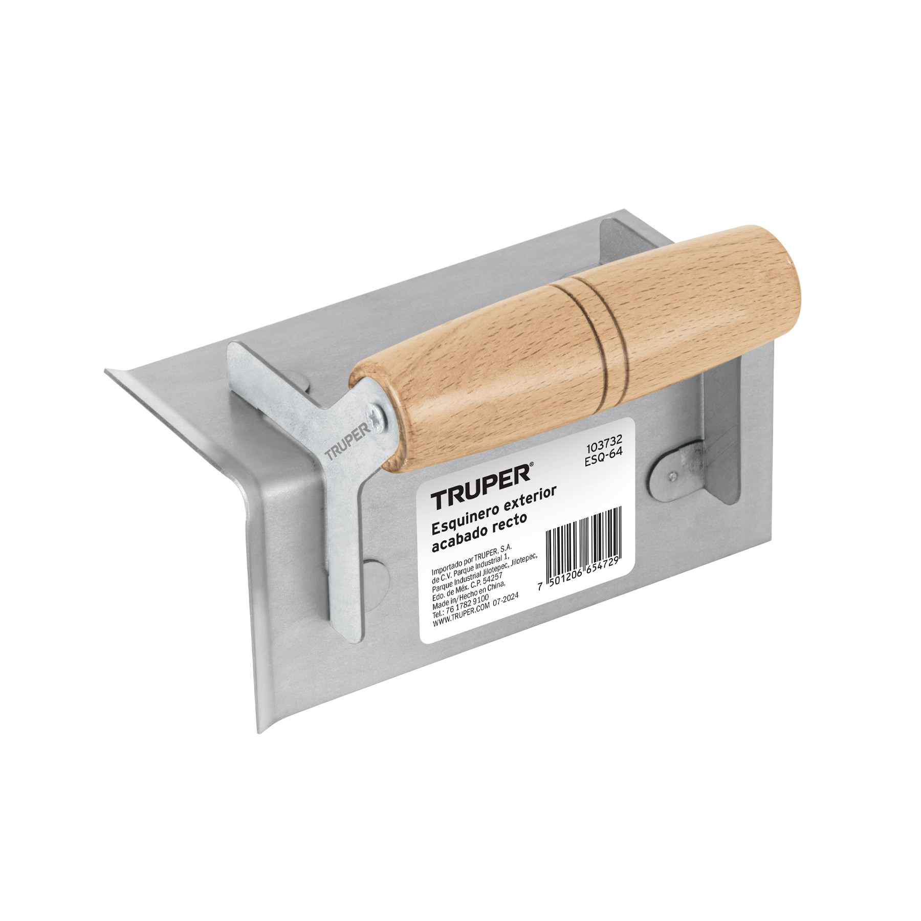 Esquinero exterior, para acabado recto, Truper, 103732