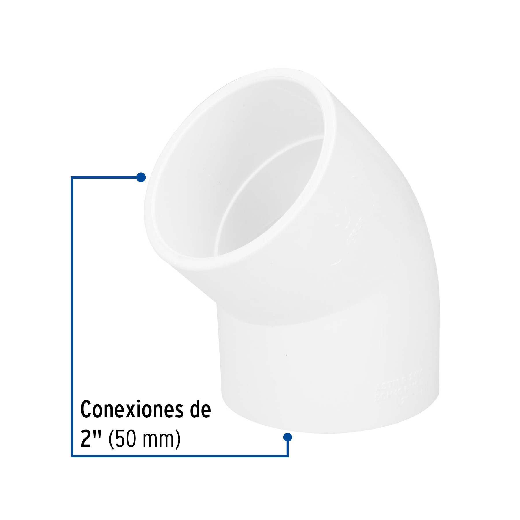 Codo 45° de PVC de 2 , FOSET, Foset, 45528
