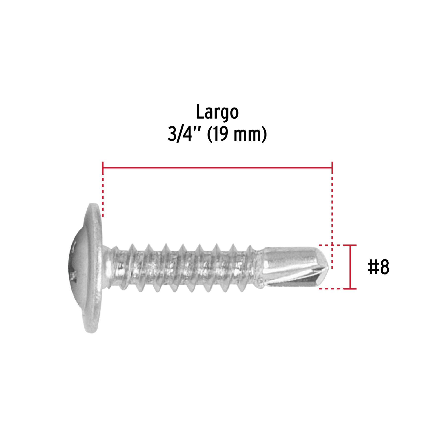 Blíster con 22 pijas cabeza cruz, punta broca 3/4 , FIERO, Fiero, 40789