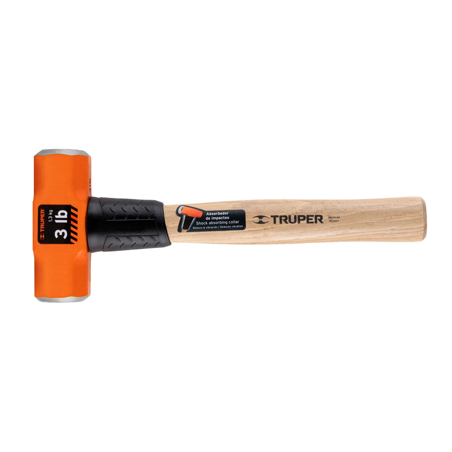 Marro octagonal 3 lb, mango de madera 12 , Truper, Truper, 16507