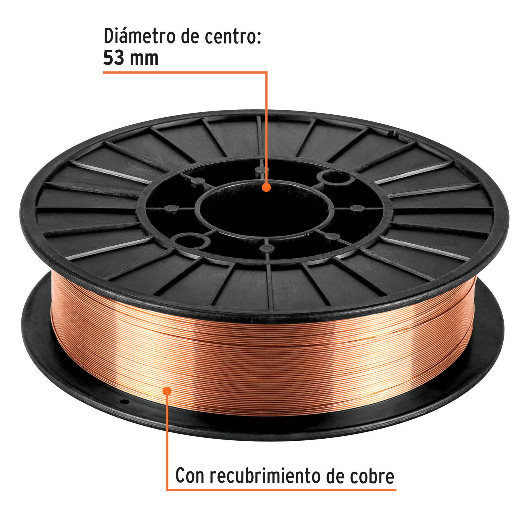 Caja con 5 kg de microalambre sólido para procesos con gas, Truper, 13752
