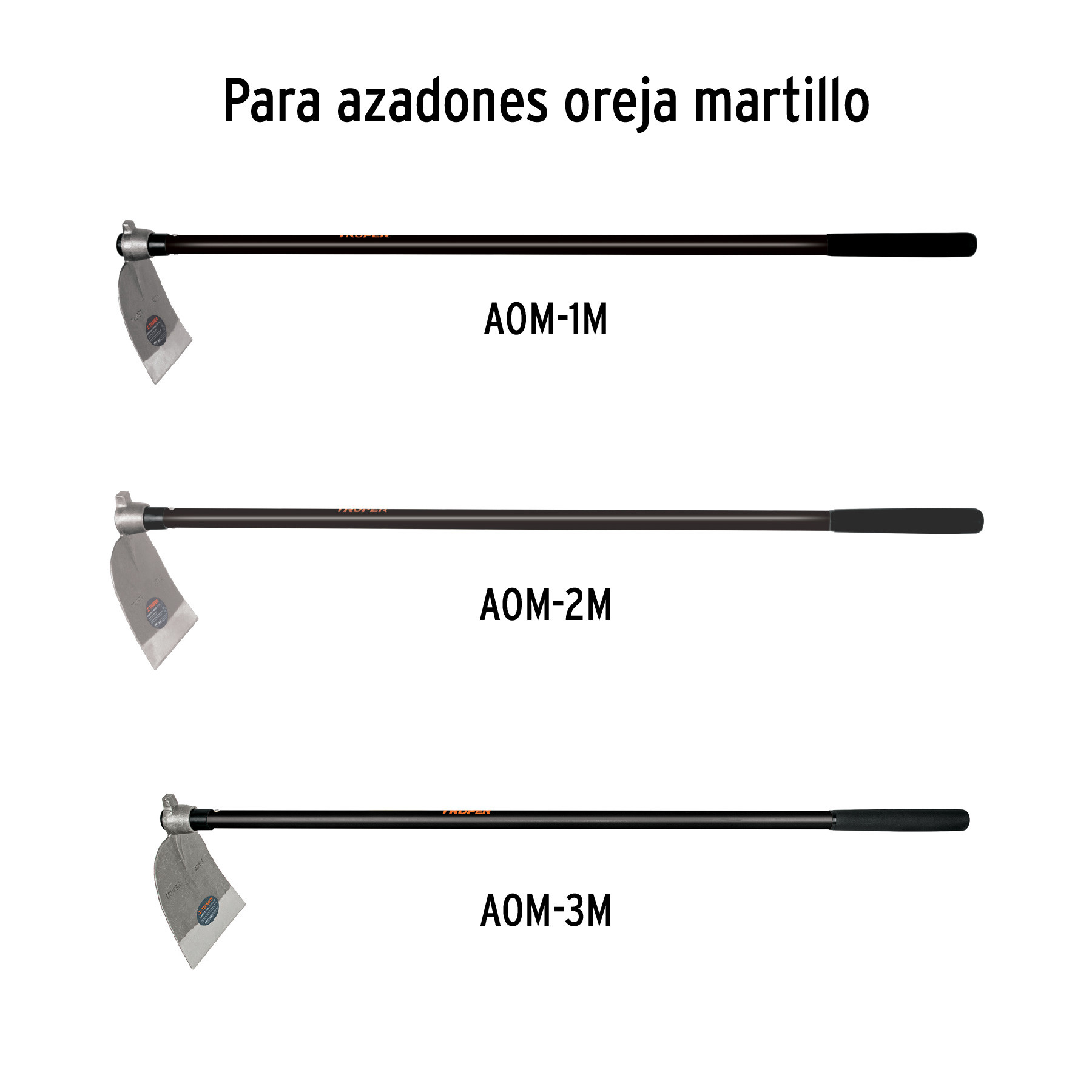Mango de acero 54 para azadones lane y martillo, TRUPER, Truper, 103305
