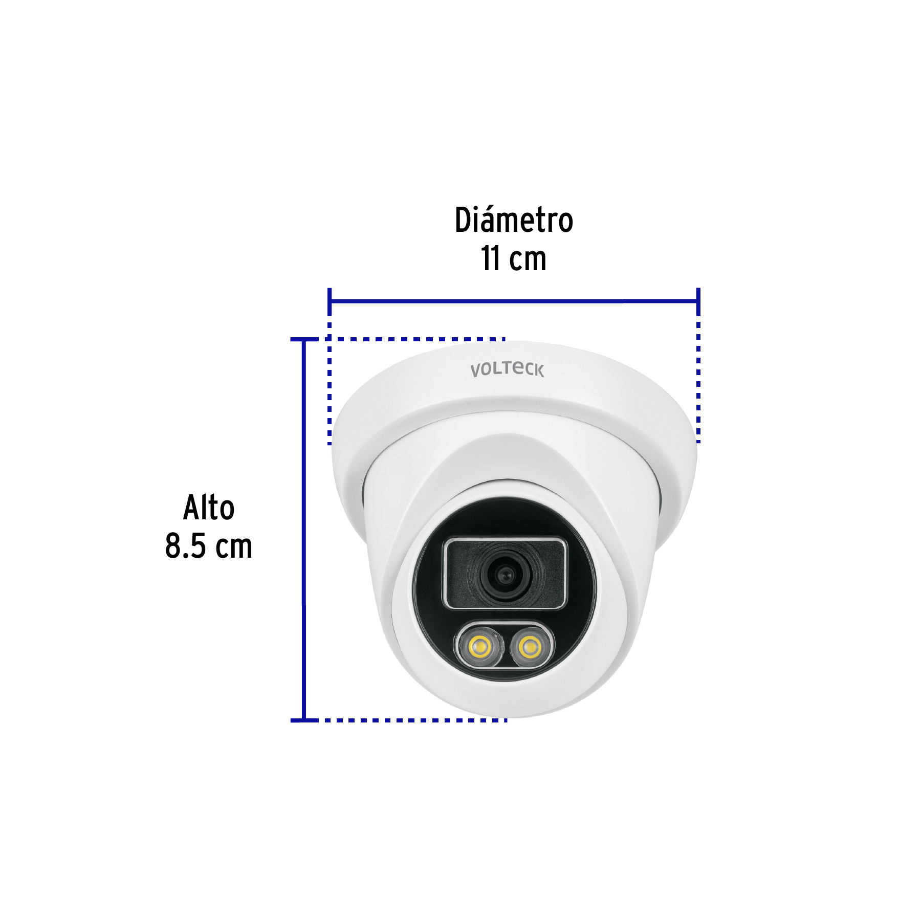 Cámara Tipo Domo 5MP, Lente 2.8mm, c/Micrófono, Volteck, Volteck, 49580