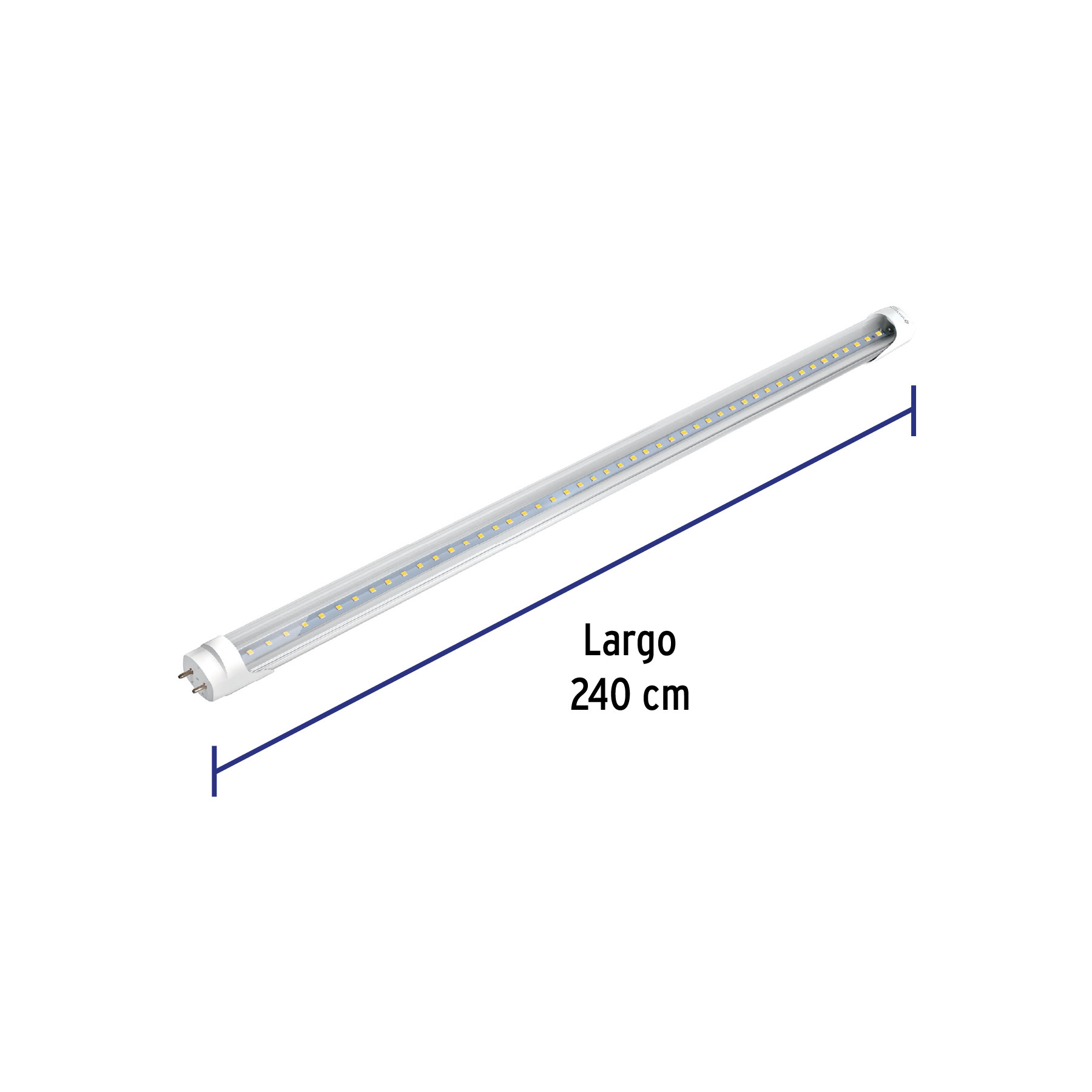 Tubo de LED T8 36 W base G13 pantalla policarbonato, Volteck, De LED, 49310