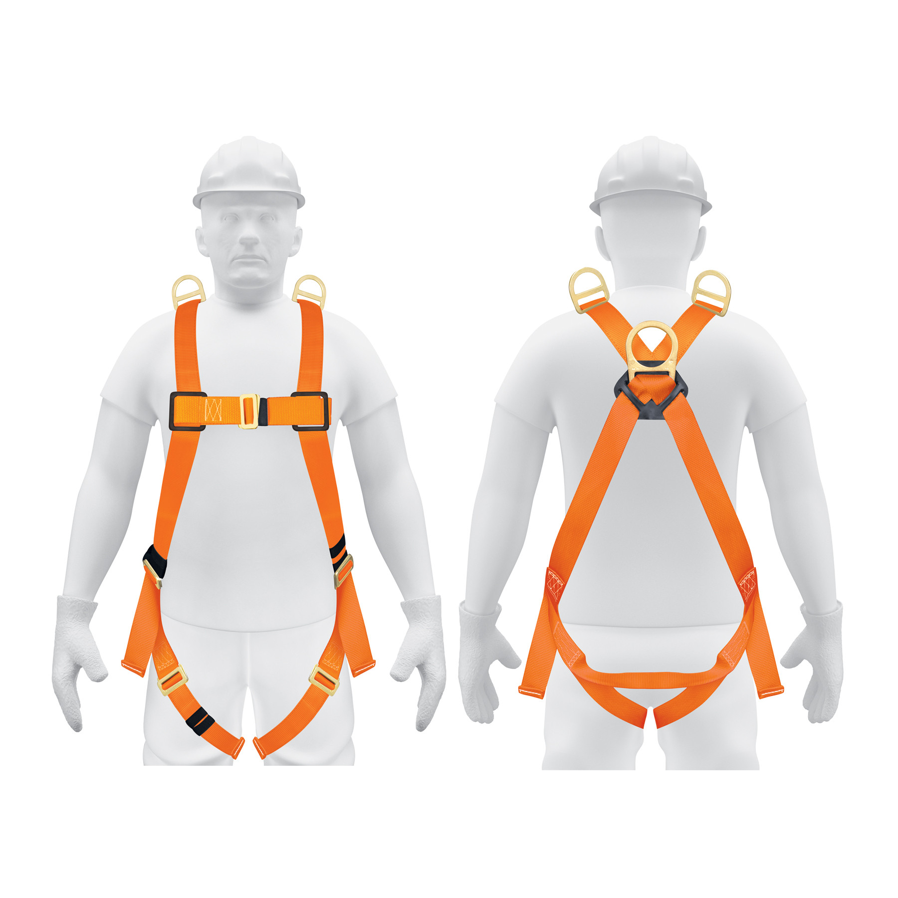 Arnés de cuerpo completo con 3 anillos, ANSI, Truper, Truper, 14433