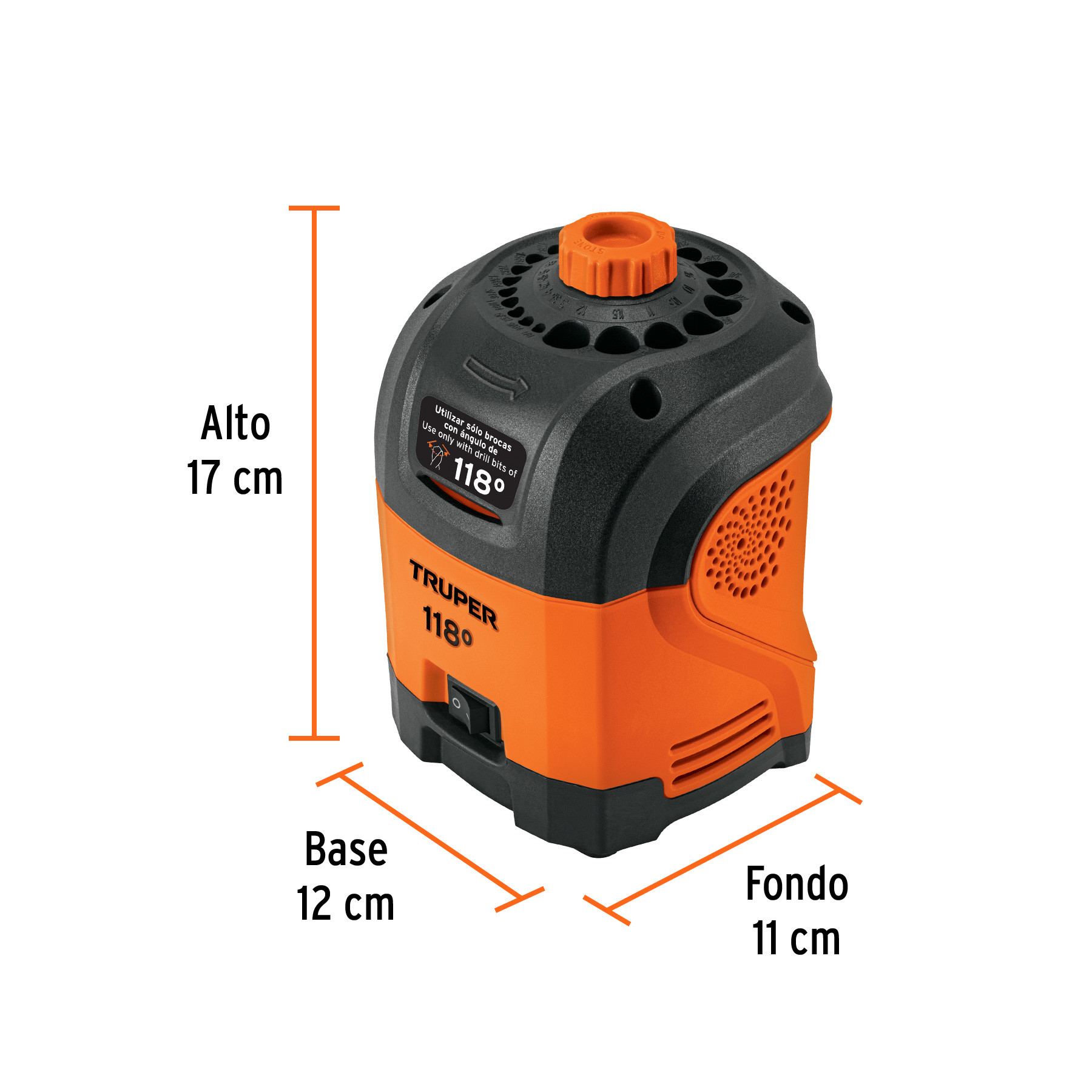 Afilador eléctrico para brocas con punta 118°, Truper, Brocas, 101684