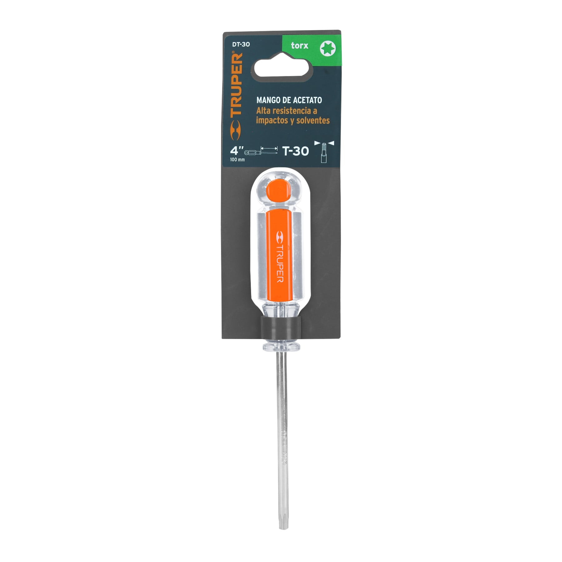Desarmador punta Torx T 30 mango de acetato, Truper, Truper, 15106