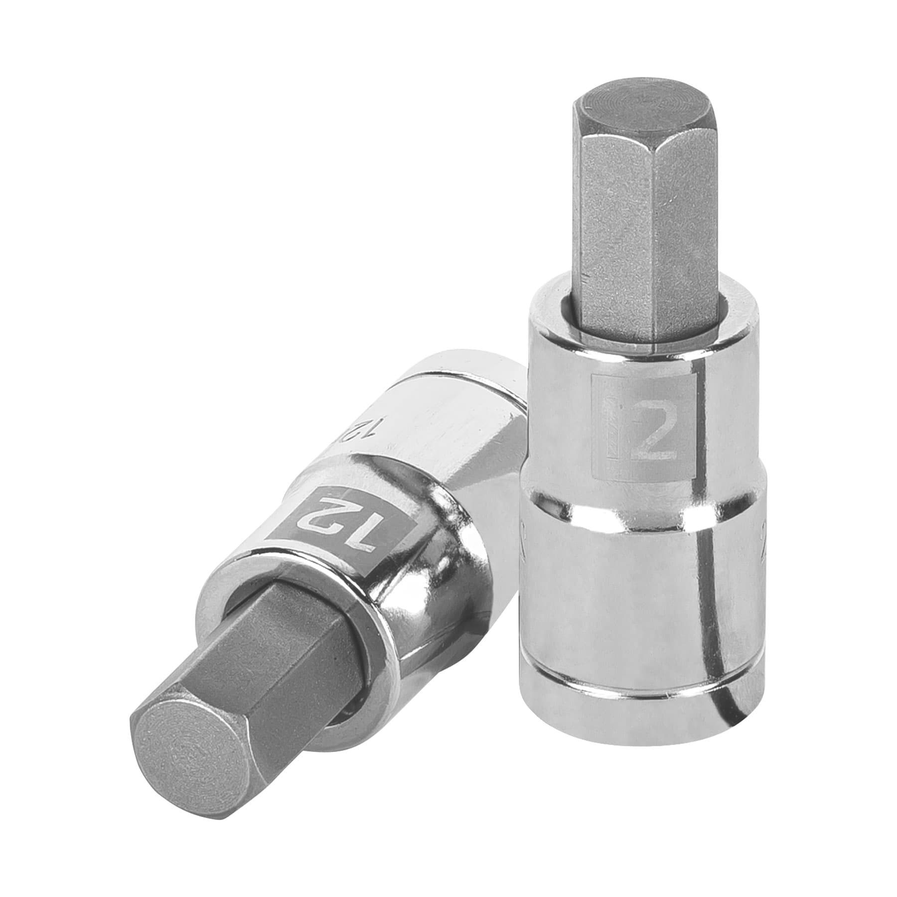 Dados de punta hexagonal, milimétricos, cuadro 1/2
