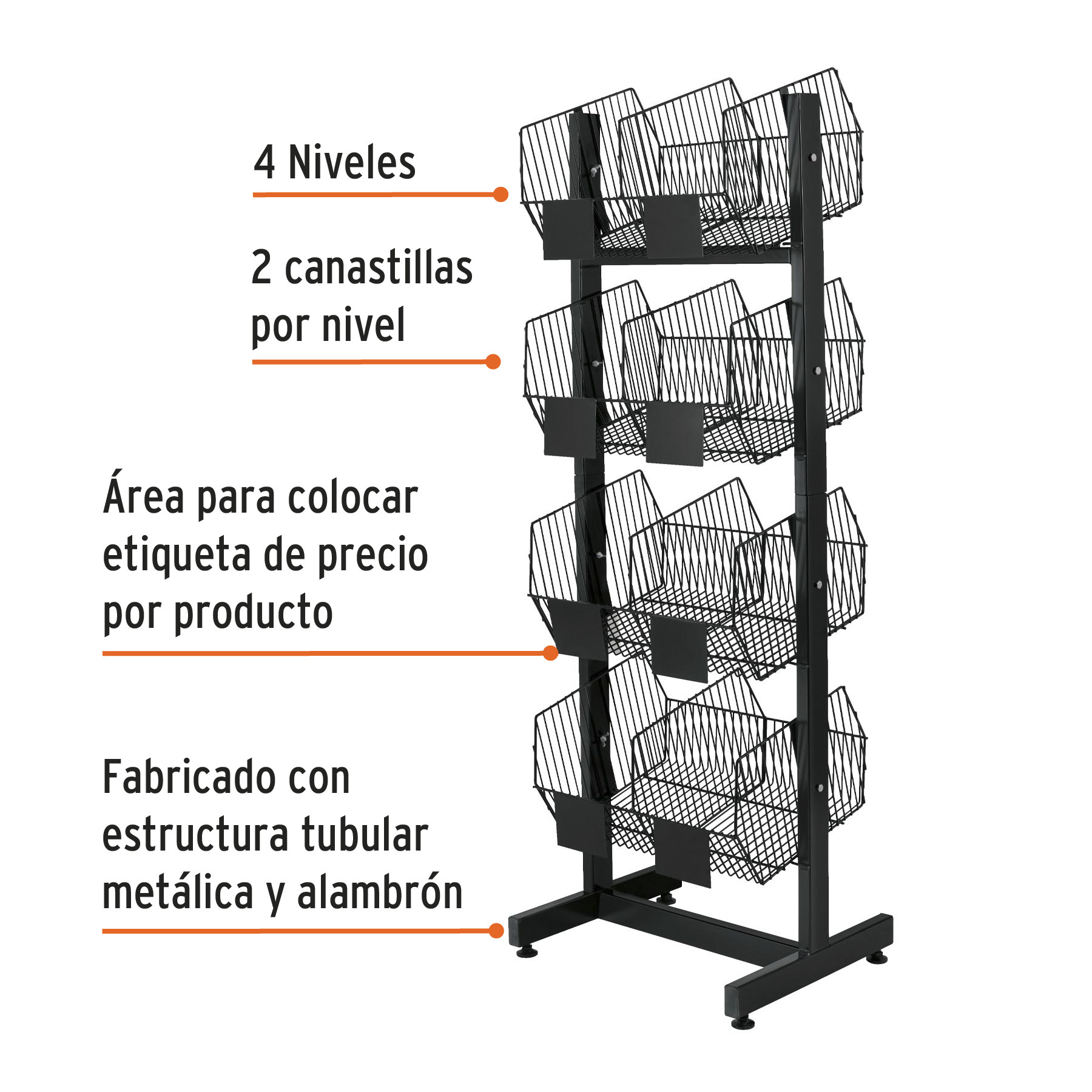 Rack botadero, metálico, 4 niveles, Truper, Truper, 50030